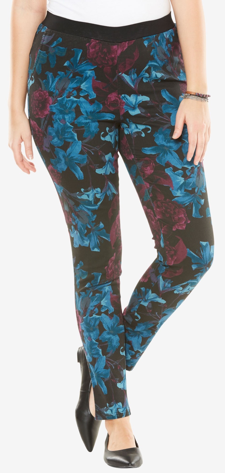 A Roamans plus size floral leggings | BLUE HARE MAGAZINE