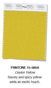 Pantone Ceylon Yellow swatch | BLUE HARE MAGAZINE